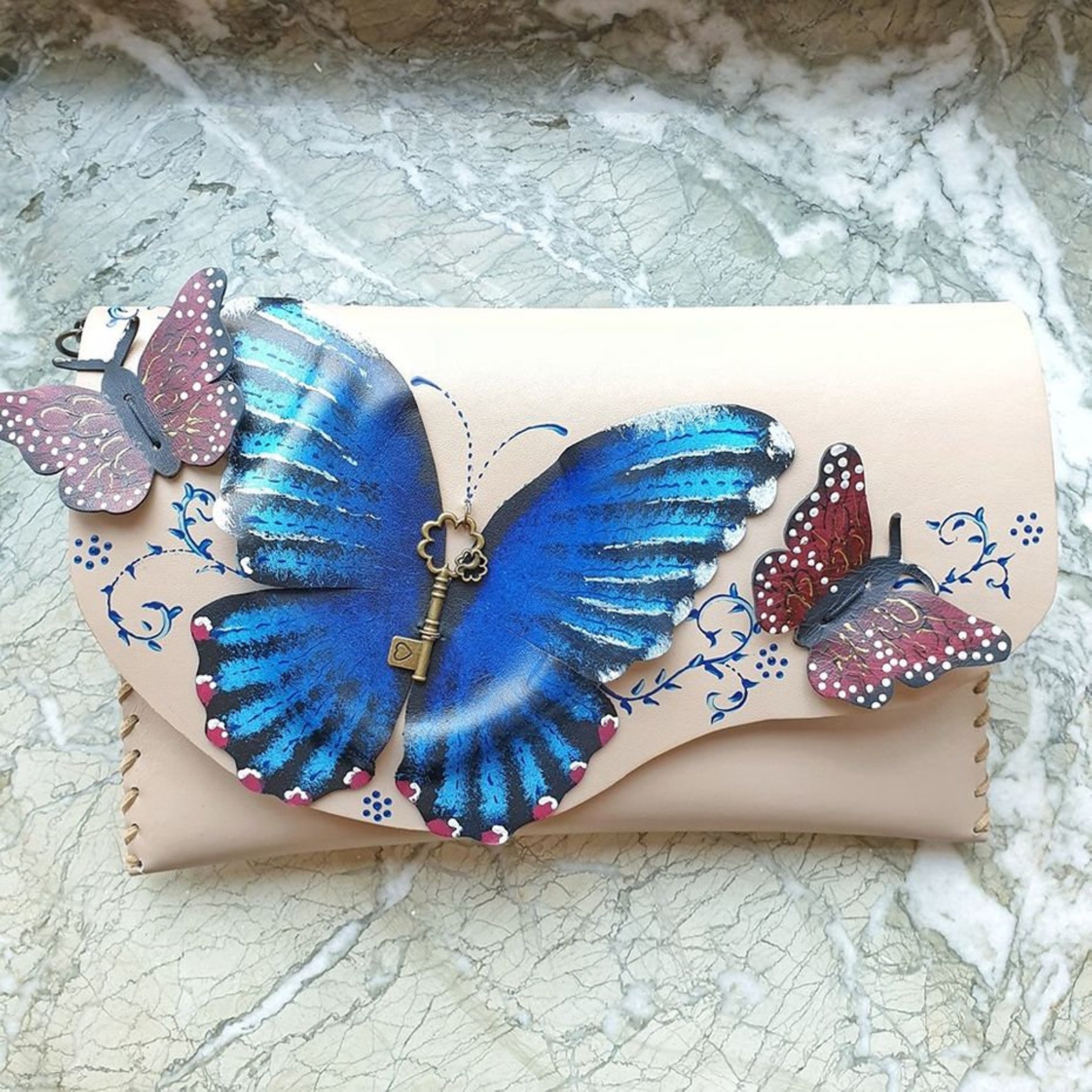 Blue Butterfly Bag,unusual Butterfly Bag,anniversary Gift,best Gift ...