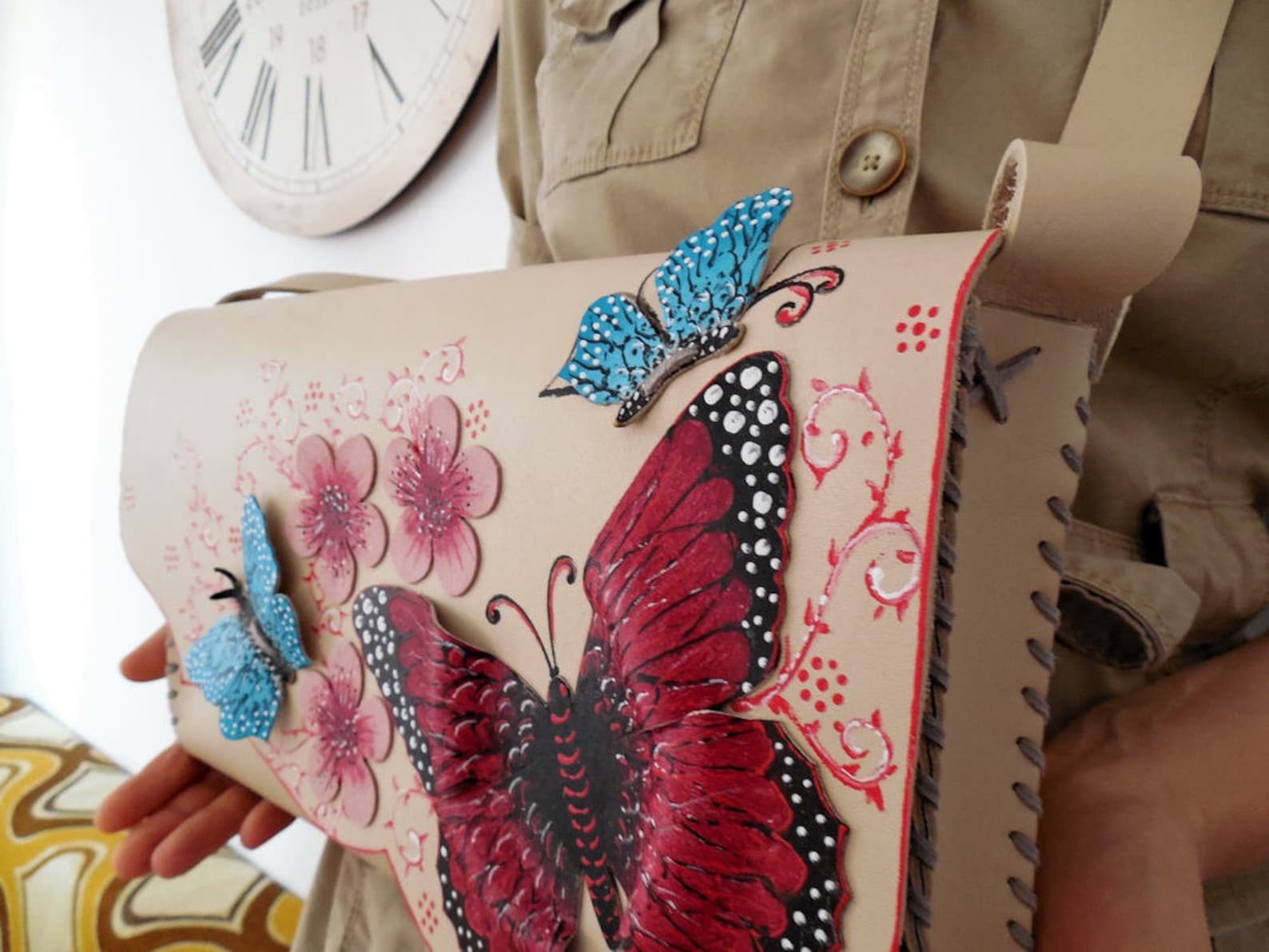 Butterflies Purse Artistic Bag Unique Leather Bag Unusual Gift | Etsy