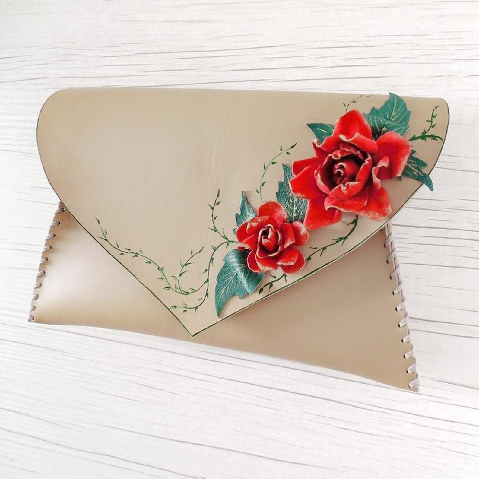 Red Roses Bagleather Roses Bagred Rose Purserose Lover - Etsy