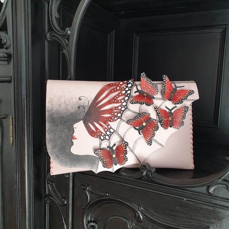 Painted Butterflies Bagbutterflies Clutchunusual Bagart to - Etsy