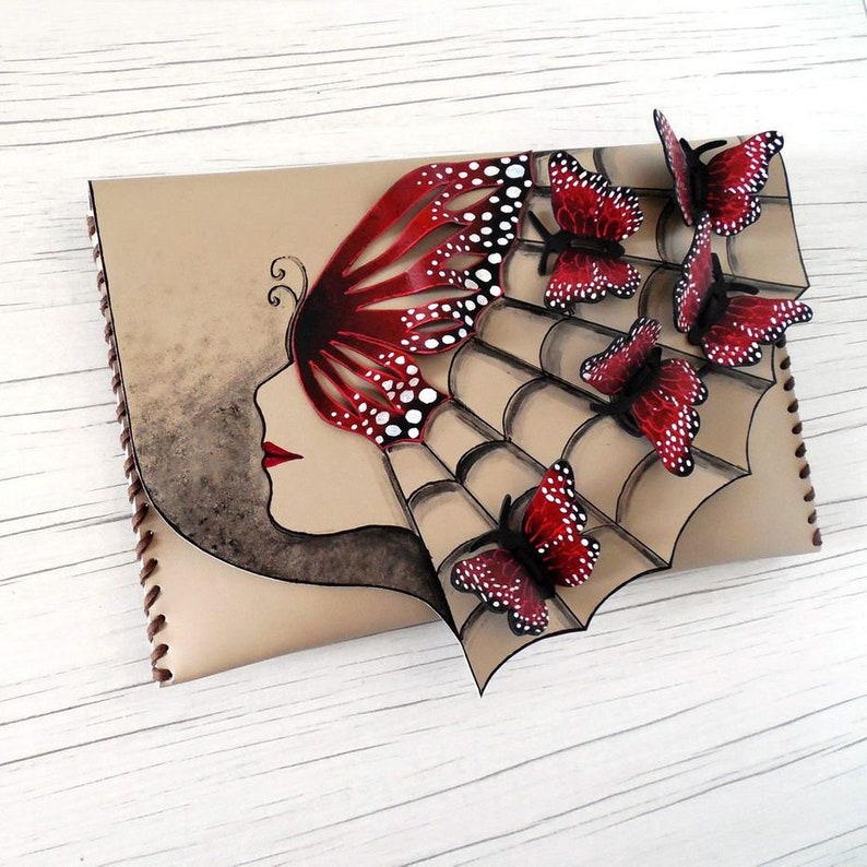 Painted Butterflies Purse lady Butterfly Unique Bag Art to - Etsy