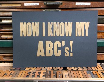 Now I Know My Abc's | Etsy