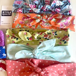 50's Headbands Knotted on Top Free Ship in USA Holds Hair Ties Cotton ...