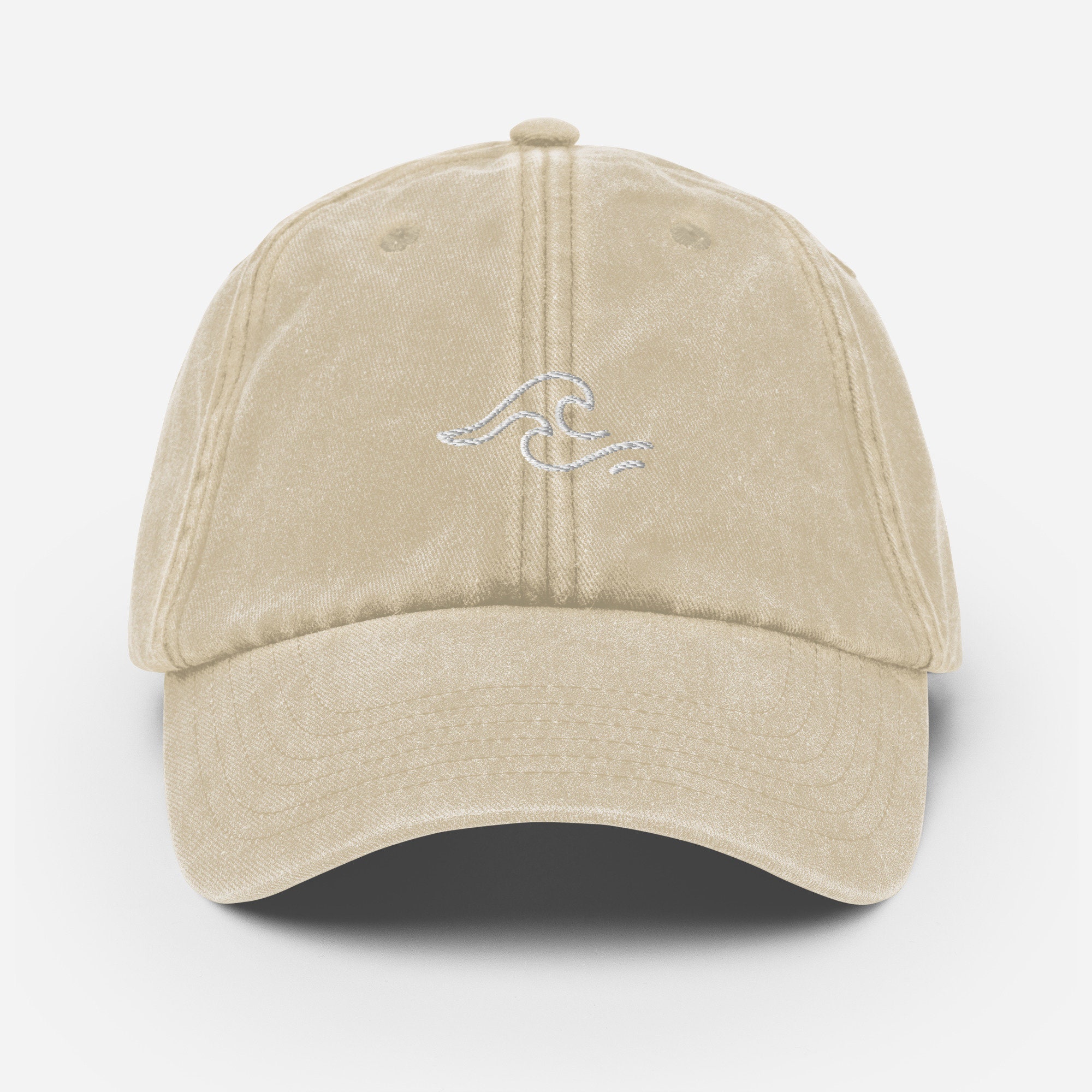 Denim Dad Hat Summer Beach Wave Vintage Hat Faded Denim Jean Baseball ...