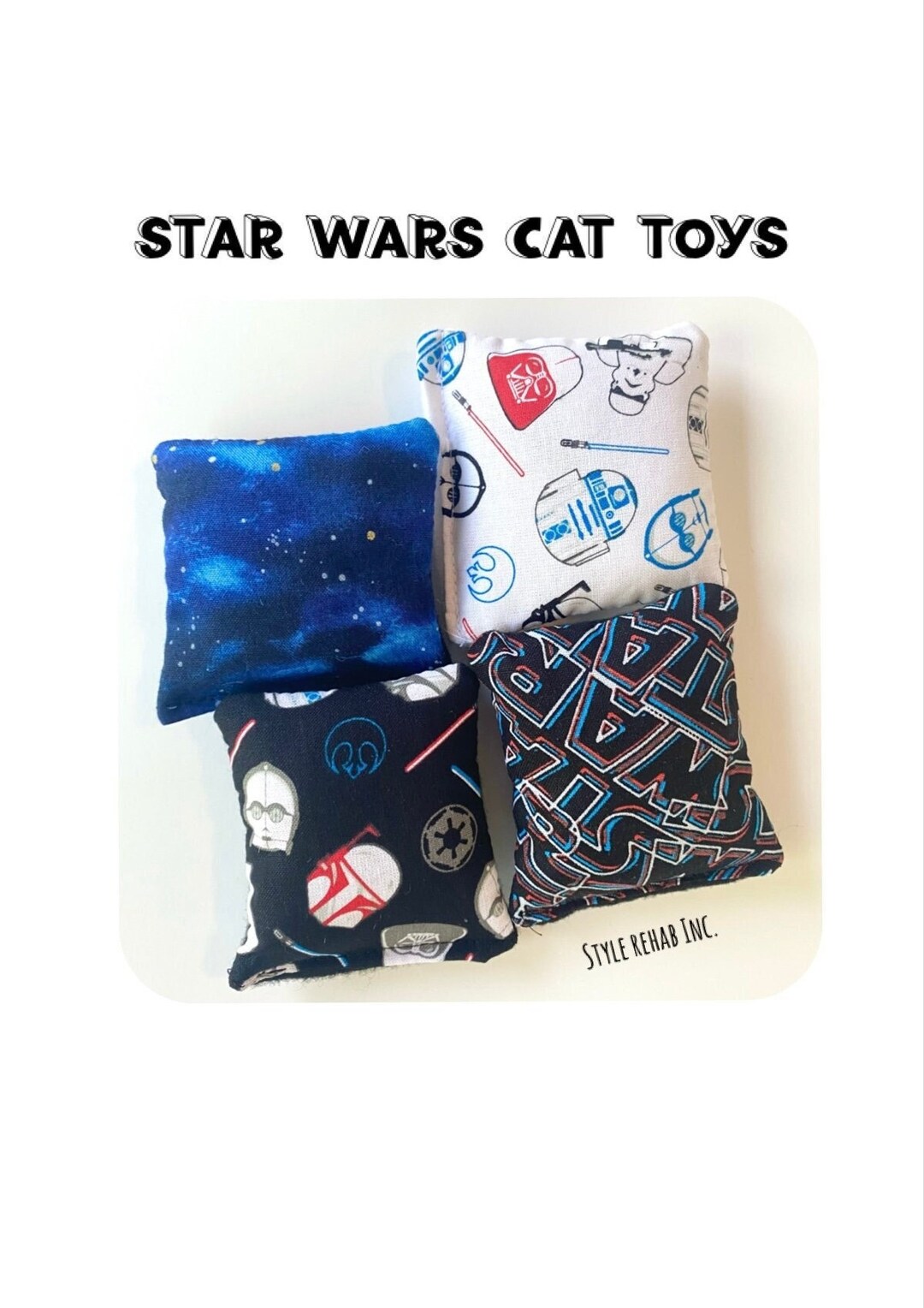 Cats Gift 4 Star Wars Catnip Sachets Pillow Toys Pets With Cotton and ...