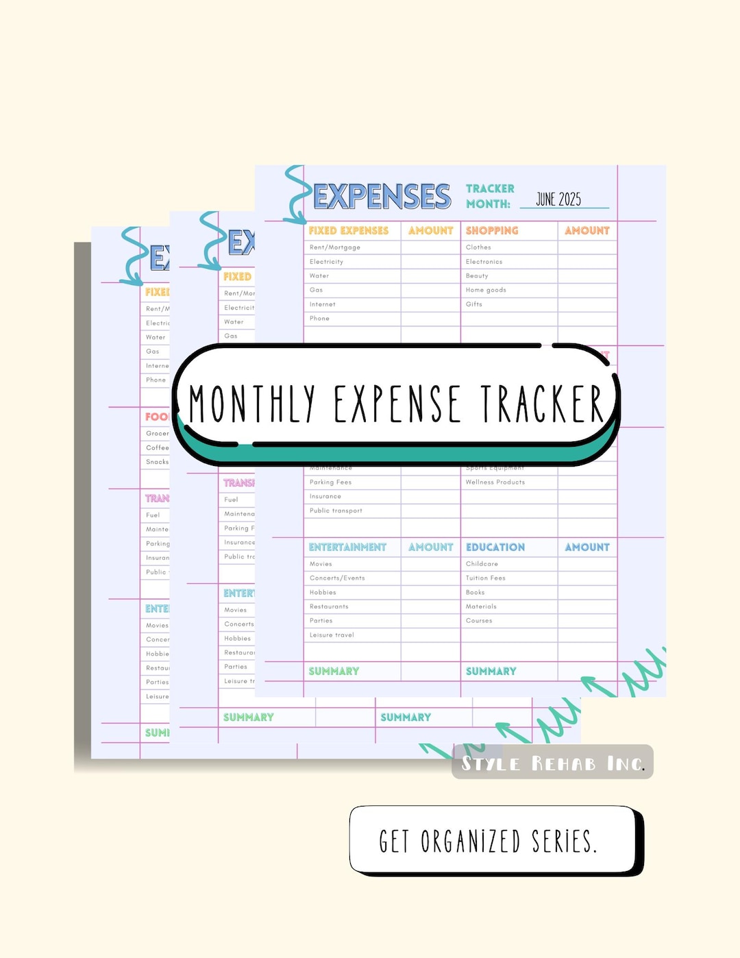 Digital Download Monthly Expense Tracker What Did You Buy This Month ...