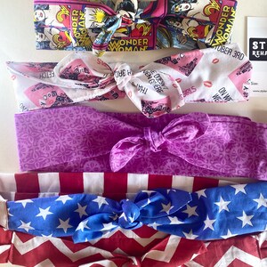 50's Headbands Knotted on Top Free Ship in USA Holds Hair Ties Cotton ...