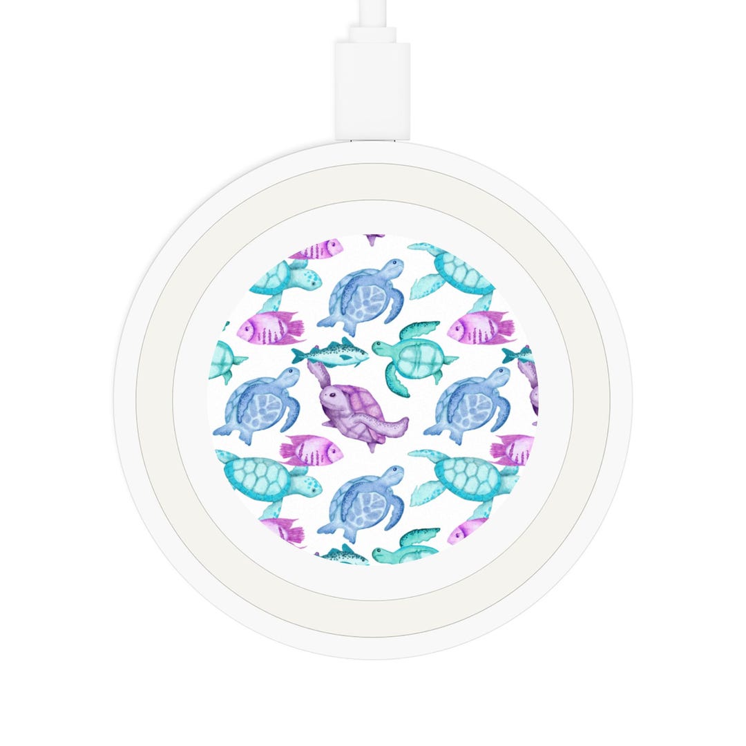Sea Turtle Wireless Charging Pad, Cute Desk Accessory, Eco-friendly ...