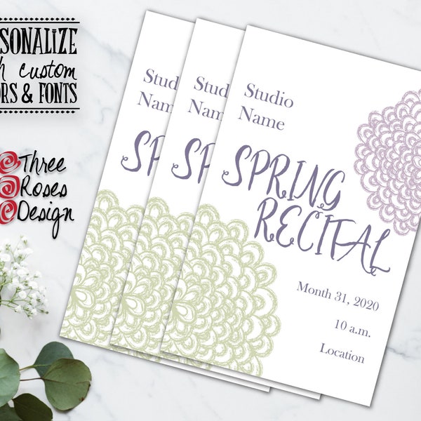 Recital Program - Etsy