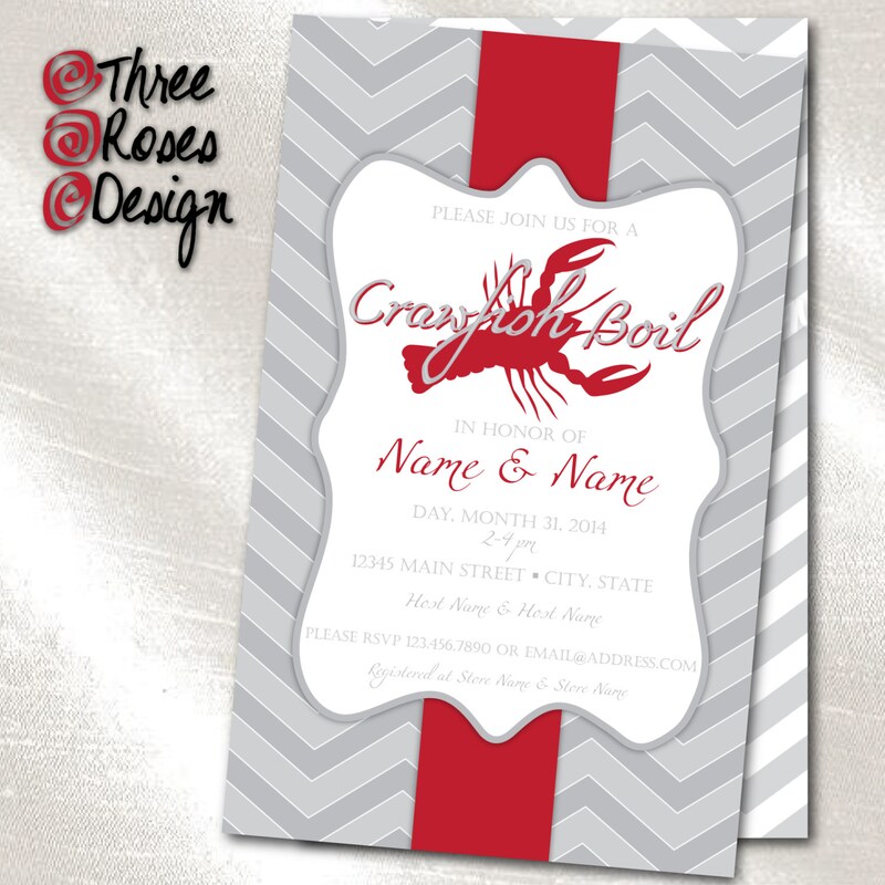 Chevron Invitation - Etsy