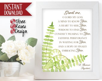 Catholic Saints Quotes Saint Thomas Aquinas Wall Art Print - Etsy