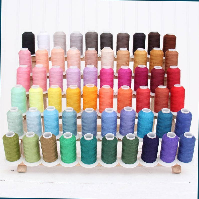 60 Color All-Purpose Sewing Thread Set Mini-King Cones Of | Etsy