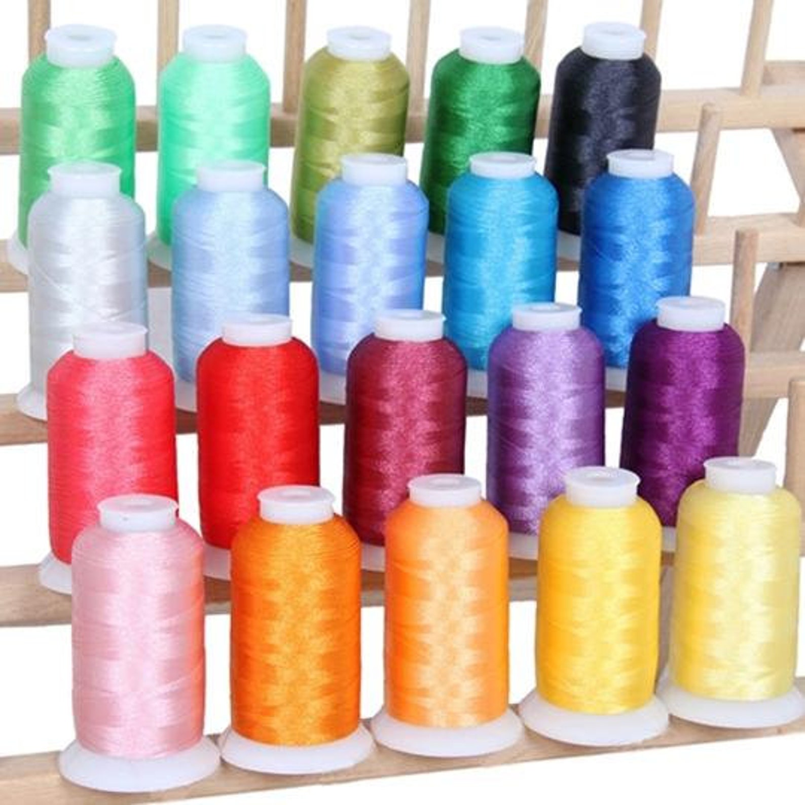 Polyester Machine Embroidery Thread Set 20 Fresh Colors | Etsy