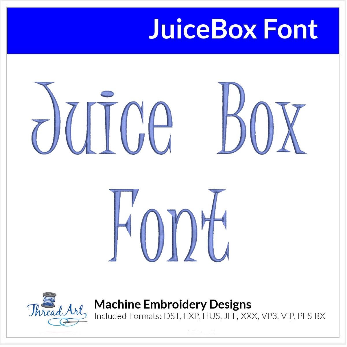 Juice Box Font Machine Embroidery Design Set - Alphabet Letters Numbers ...