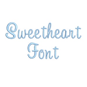 Sweetheart Font Machine Embroidery Design Set - Script Cursive Alphabet ...