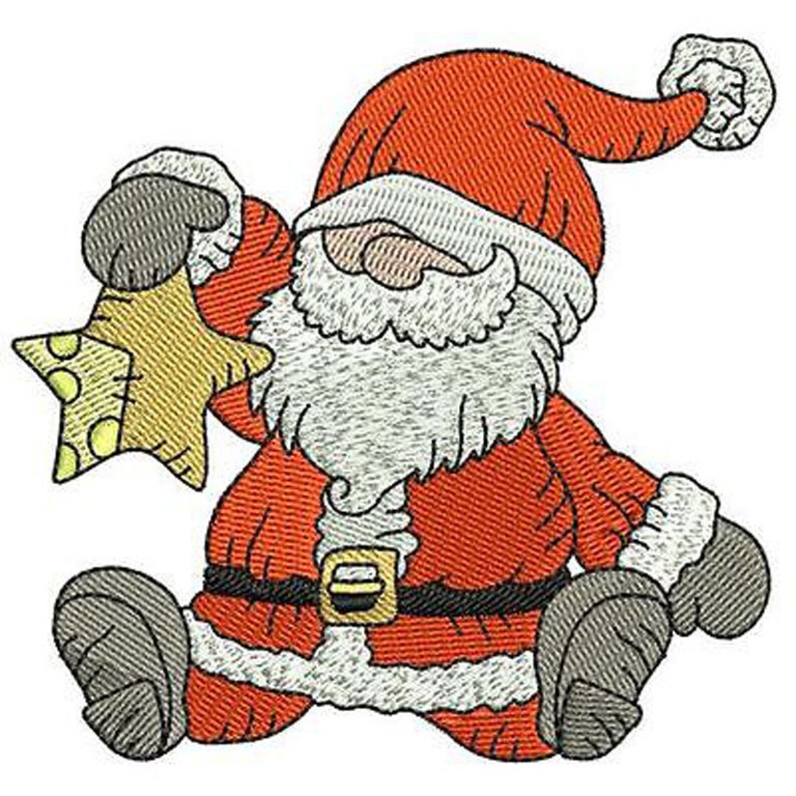 Machine Embroidery Design Set Santa 4 10 Designs 9 | Etsy