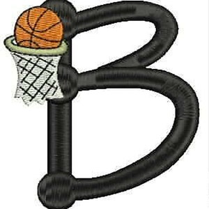 Basketball Font Machine Embroidery Design Set - Basketball Alphabet ...