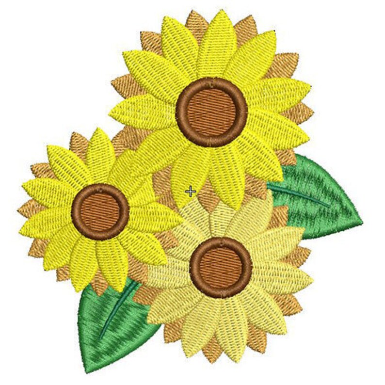 Machine Embroidery Designs - Sunflowers 1 - 8 Machine File Formats ...