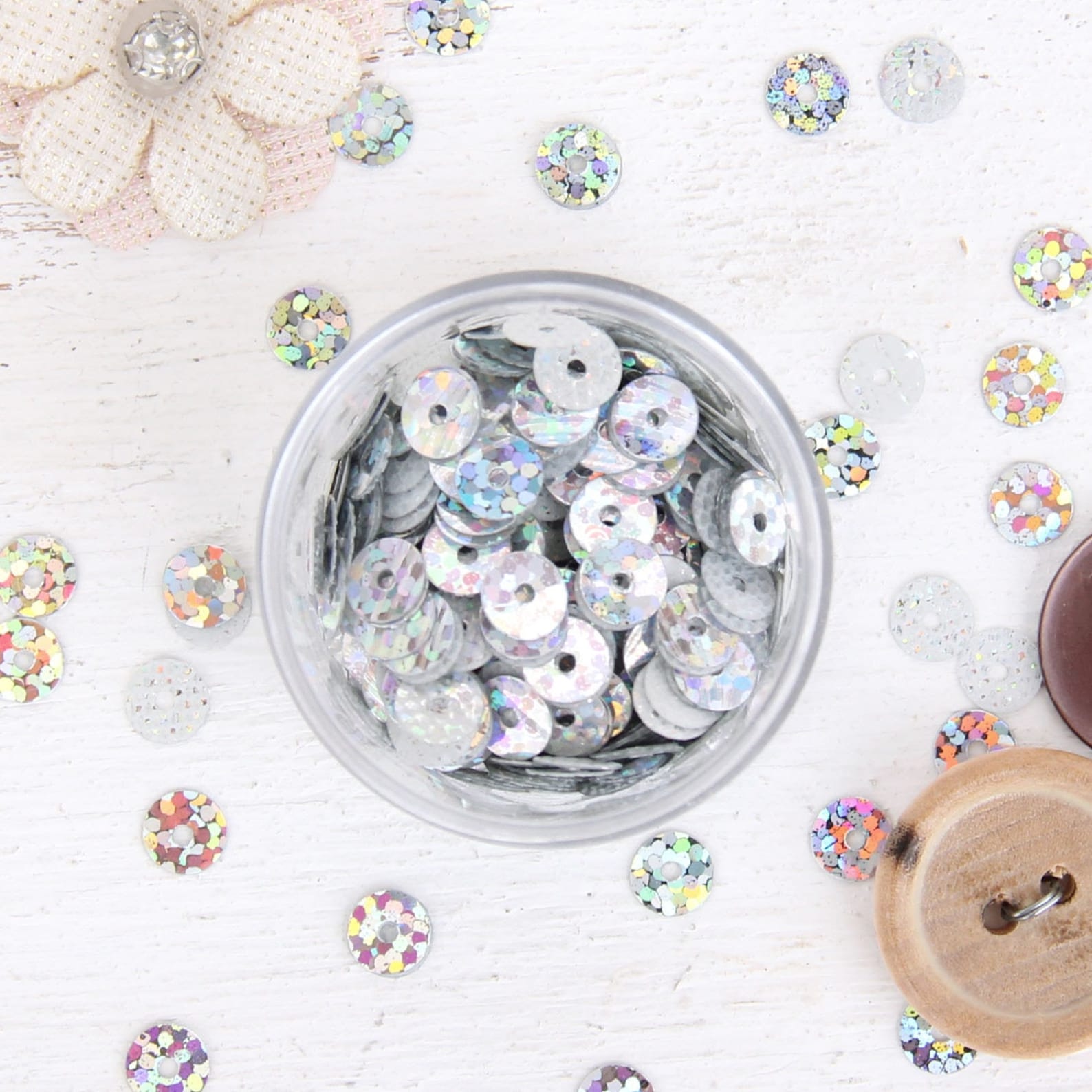 Loose Hot Fix Sequins 6mm Holographic 720/pack Several Color Options - Etsy