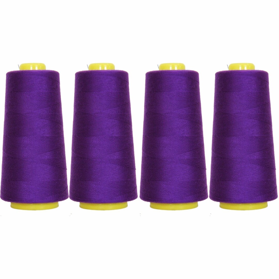 4 Big Cones Purple Serger Sewing Thread 2750 Yd Tex 27 40s2 - Threadart ...
