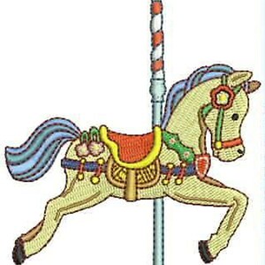 Machine Embroidery Design Set - Carousel Horses(2) - 10 Designs - 9 ...
