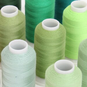 12 Color All-purpose Sewing Thread Set - Green Colorbuilder Set - Mini ...