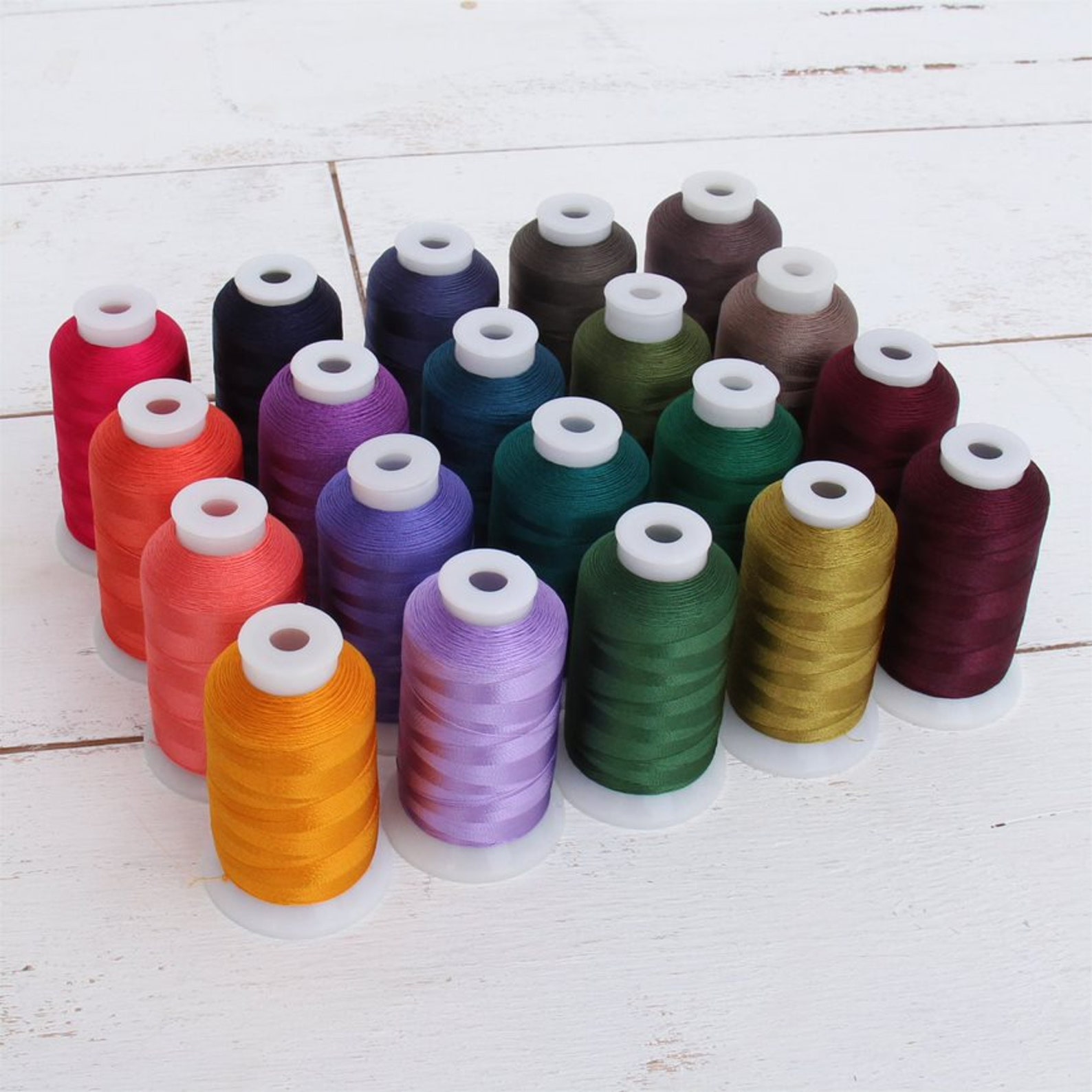 Polyester Machine Embroidery Thread Set 20 Dark Colors - Etsy