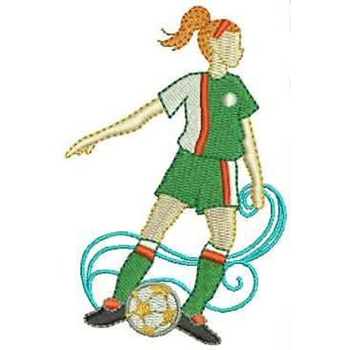 Machine Embroidery Design Set - Girls Soccer(1) - 8 Designs - 9 Formats ...