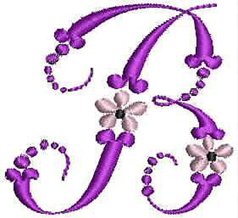 Machine Embroidery Design Set Floral Alphabet 26 Designs | Etsy