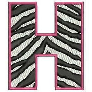 Zebra Font Machine Embroidery Design Set - Zebra Alphabet Capital ...