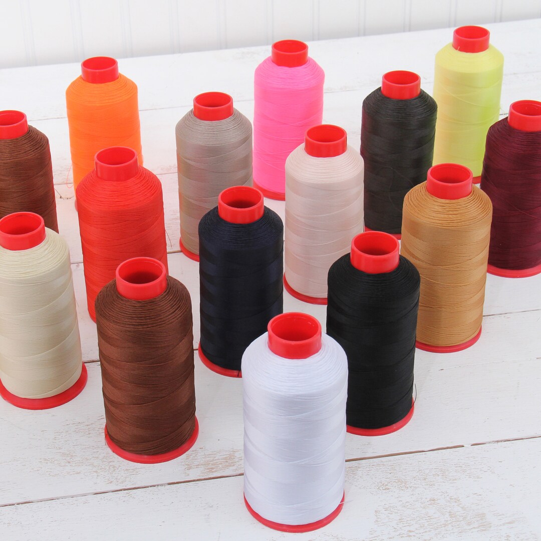 Heavy Duty Bonded Nylon Thread - 26 Colors Available - Large 1500 Meter ...