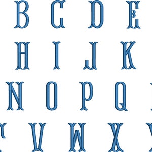 Fishtail Font Machine Embroidery Design Set - Monogramming Alphabet ...