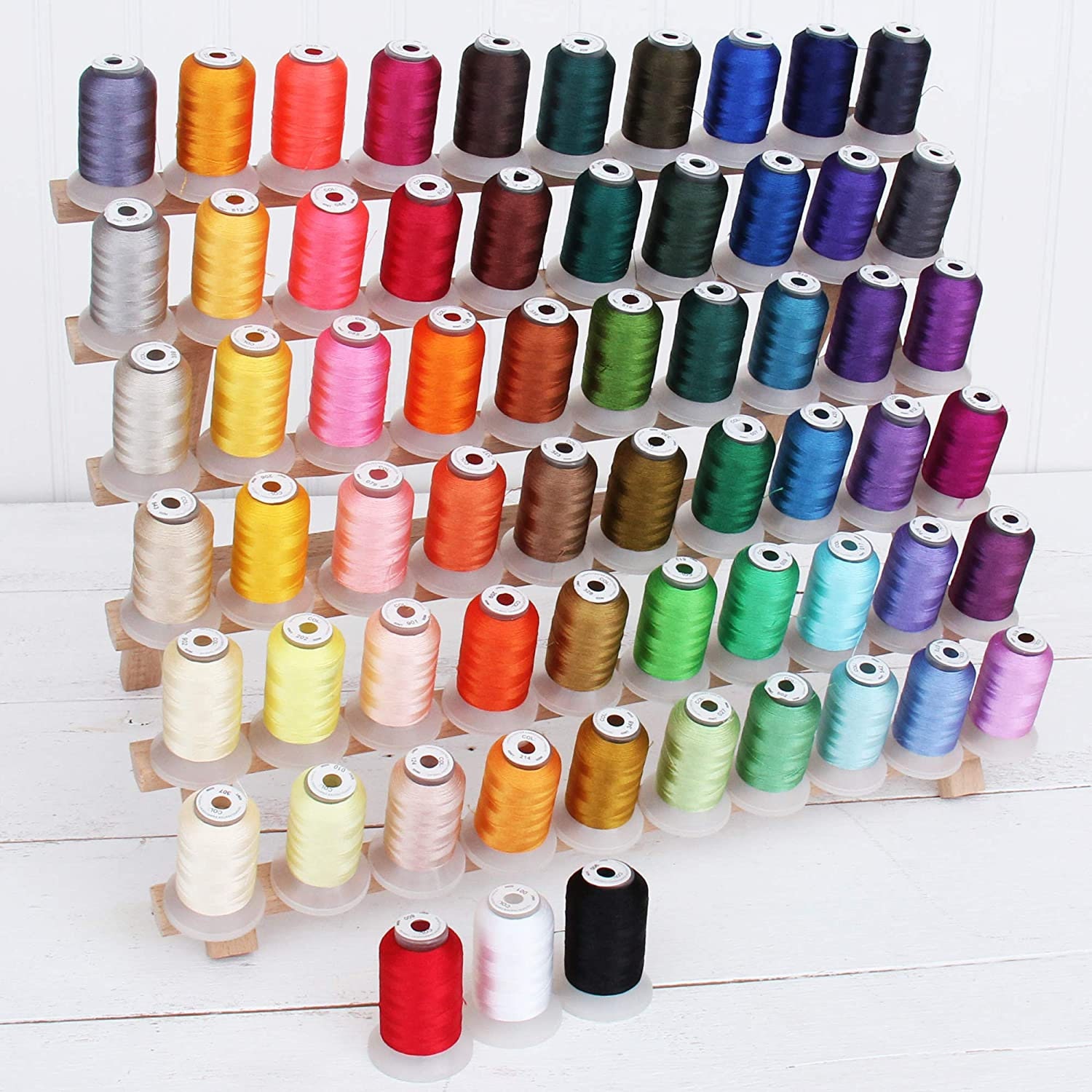 63 Spool Brother Colors Polyester Embroidery Machine Thread | 500M ...