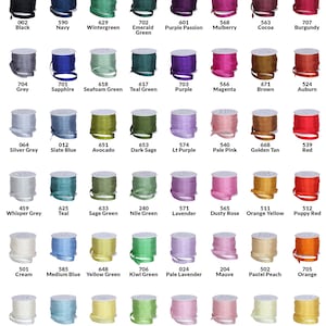 Silk Ribbon 100% Silk in 2mm, 4mm and 7mm Widths - 50 Colors - 10 Meter ...
