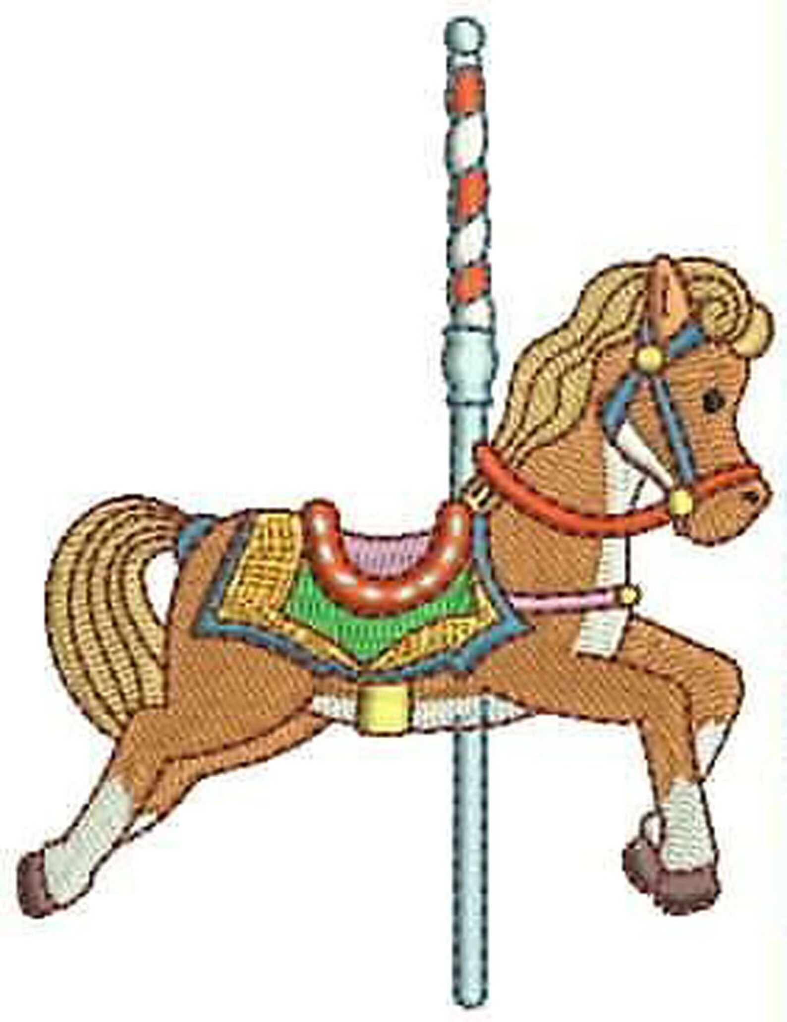 Machine Embroidery Design Set - Carousel Horses(2) - 10 Designs - 9 ...