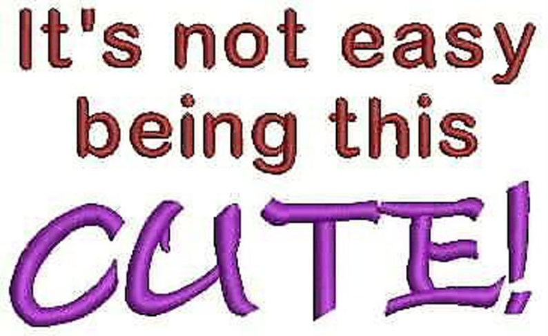 Machine Embroidery Design Set Cute Quotes1 10 Designs - Etsy