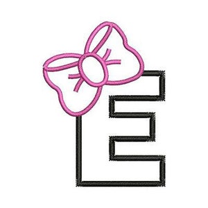 Fun Bow Font Machine Embroidery Font Set - Bow Alphabet (1) - 26 Letter ...