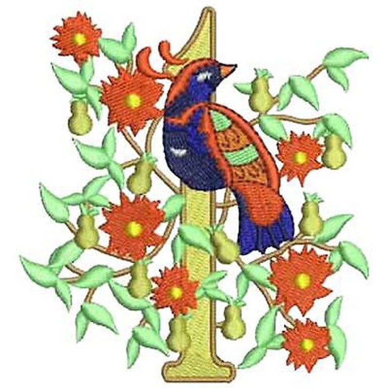 Machine Embroidery Design Set 12 Days of Christmas 12 | Etsy