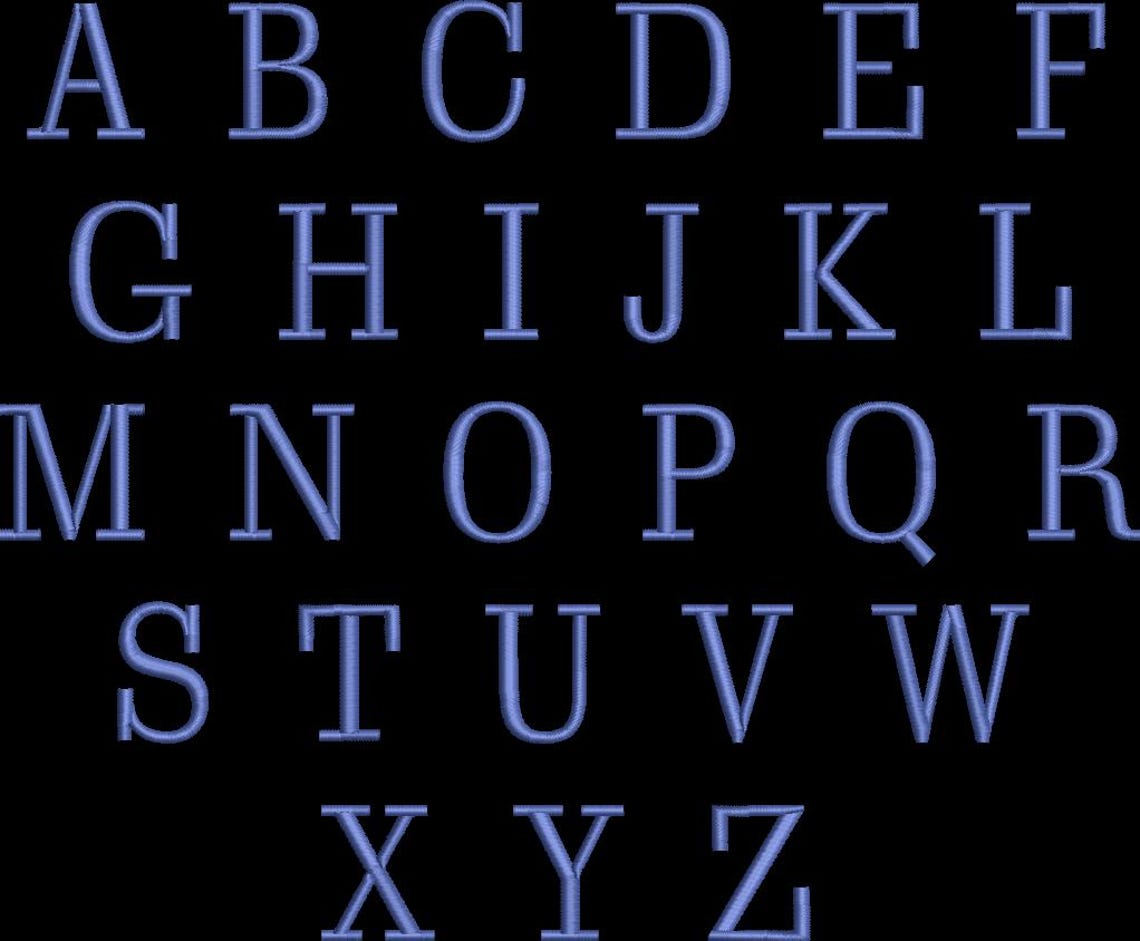 Avery Block Font Machine Embroidery Design Set - Alphabet Letters BX ...