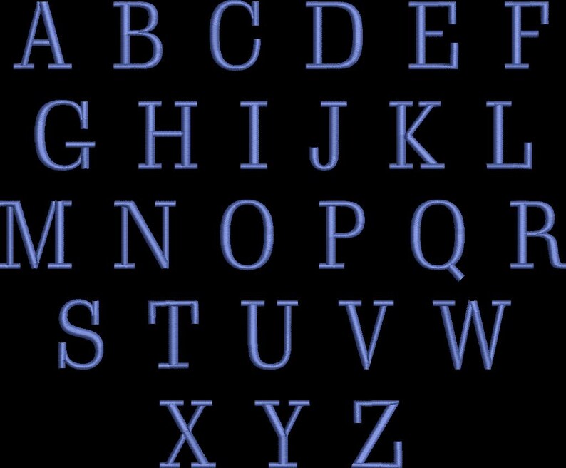 Avery Block Font Machine Embroidery Design Set - Alphabet Letters BX ...