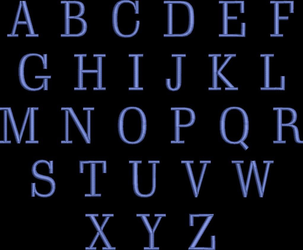 Avery Block Font Machine Embroidery Design Set - Alphabet Letters BX ...