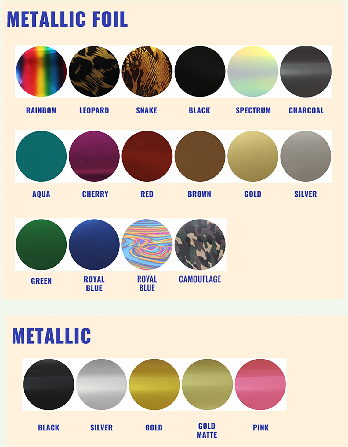 Metallic HTV Heat Transfer Vinyl 20 Wide Rolls One Yard - Etsy