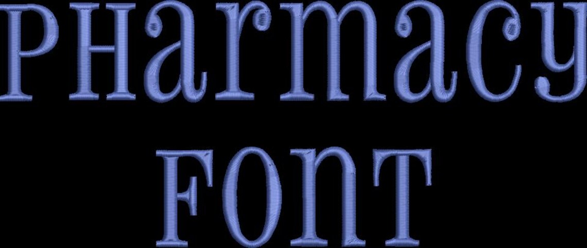Pharmacy Font Machine Embroidery Design Set - Alphabet Letters Numbers ...