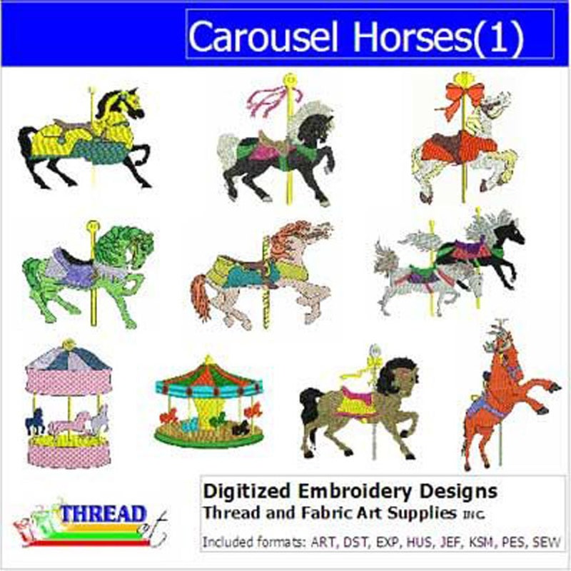 Carousel Horse Embroidery - Etsy