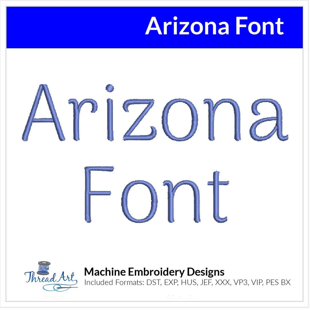 Arizona Font Machine Embroidery Design Set - Alphabet Letters Numbers ...