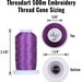 63 Spool Brother Colors Polyester Embroidery Machine Thread 500M 550yd ...