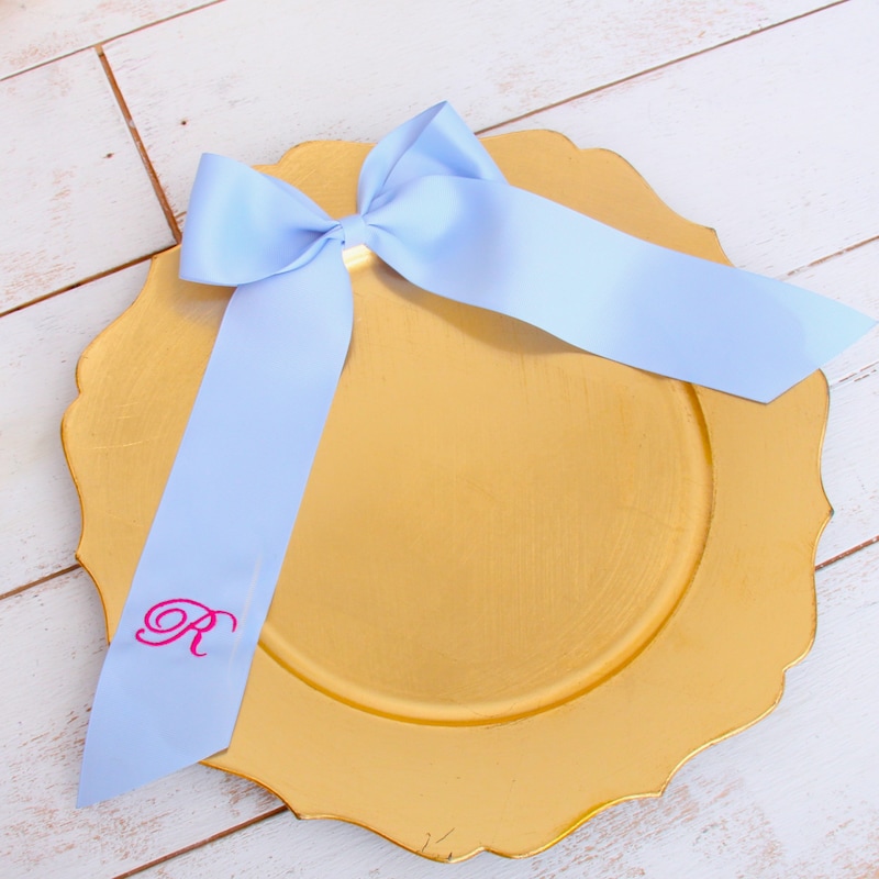Ribbon Monogram - Etsy