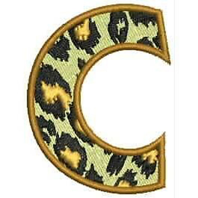 Machine Embroidery Design Set - Leopard Font Alphabet Capital Letters ...