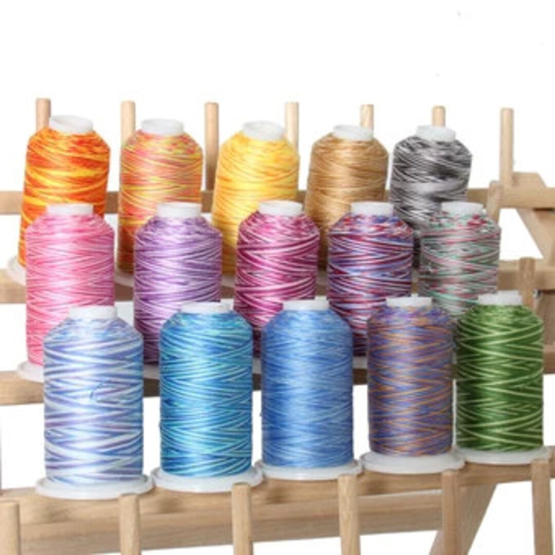 Multicolor Cotton Thread Set - 15 Variegated Spools - 600 Meters - Etsy
