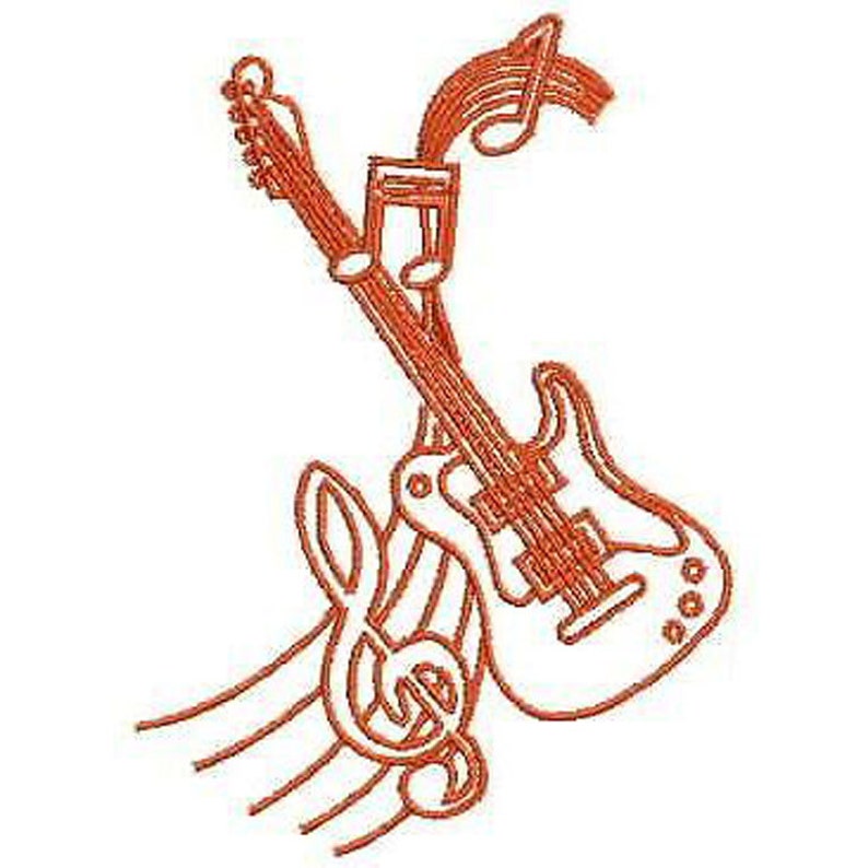 Machine Embroidery Design Set Musical Instruments 10 - Etsy